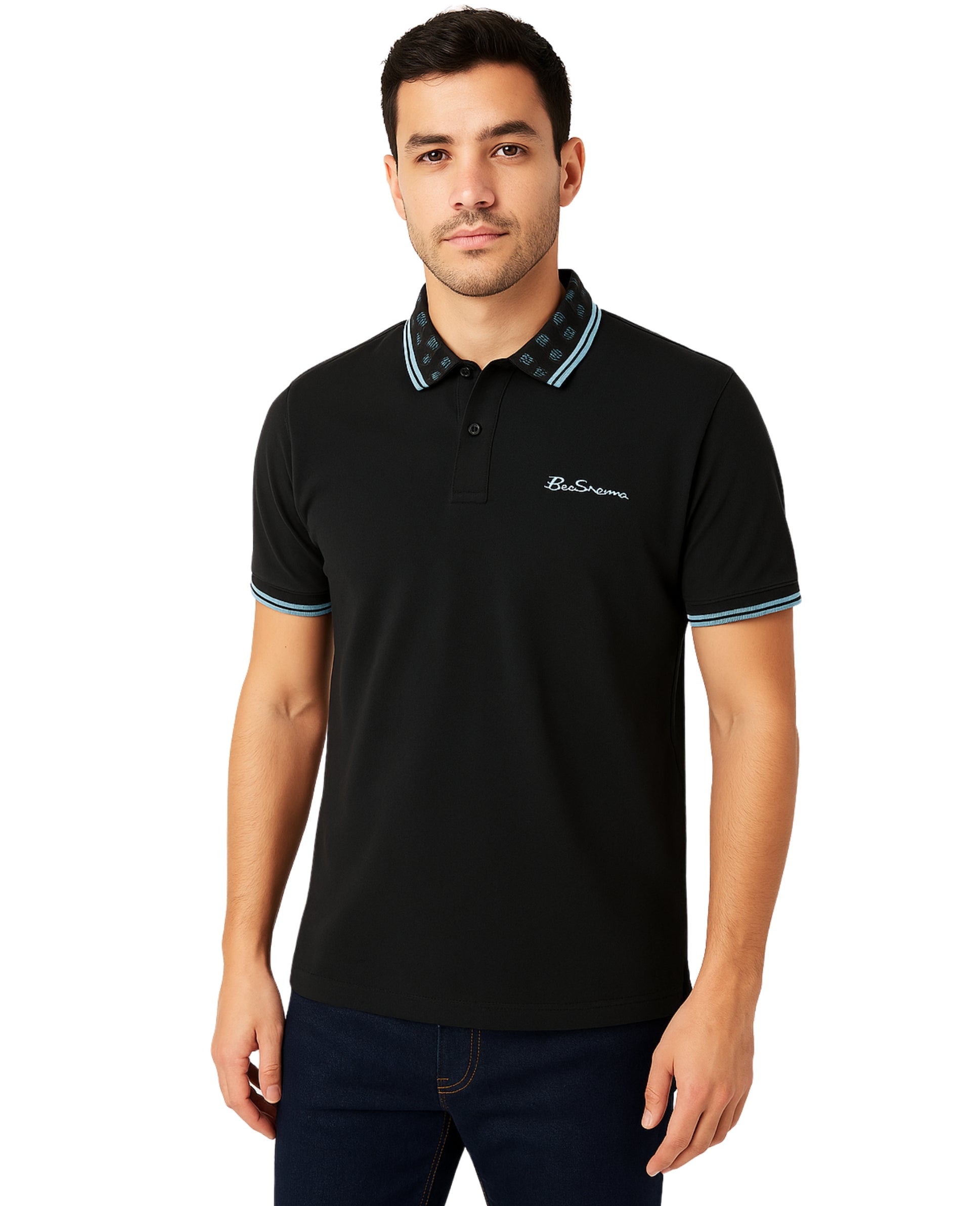 BEN SHERMAN Men Short Sleeve Polo T-Shirt – American Center Outlet