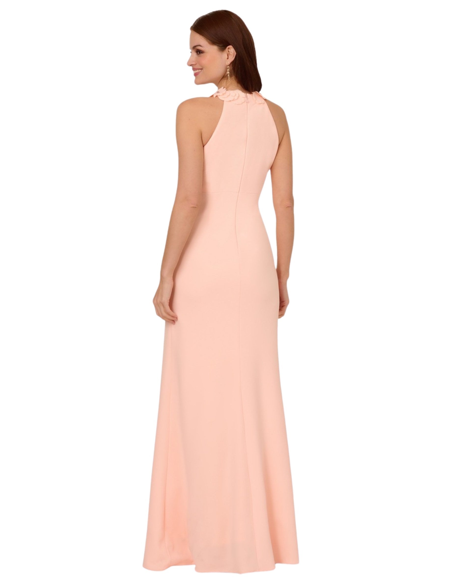 ADRIANNA PAPELL Women Embellished Rosette Halter Gown – American Center ...